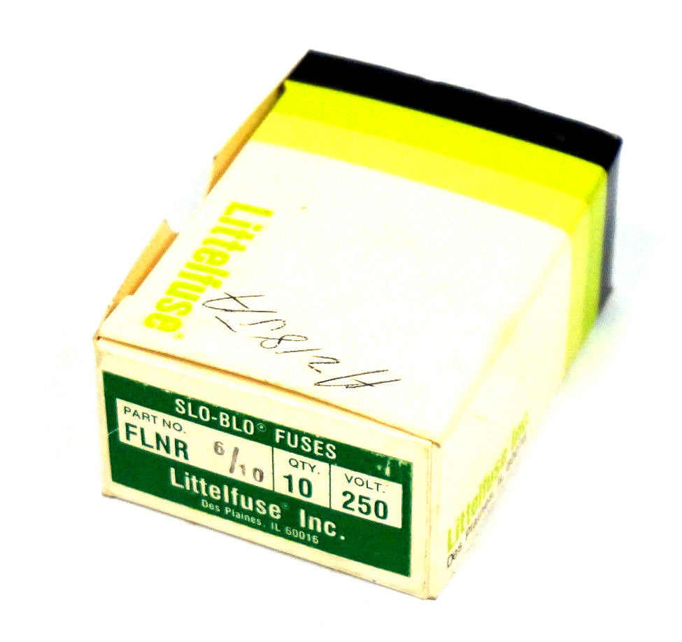 BOX OF 10 LITTELFUSE FLNR 6/10 SLO-BLO FUSES - SB Industrial Supply, Inc.