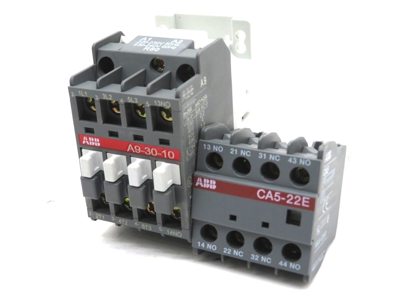 NEW ABB CA5-22E CONTACT BLOCK CA522E , A9-30-10 - SB Industrial Supply ...