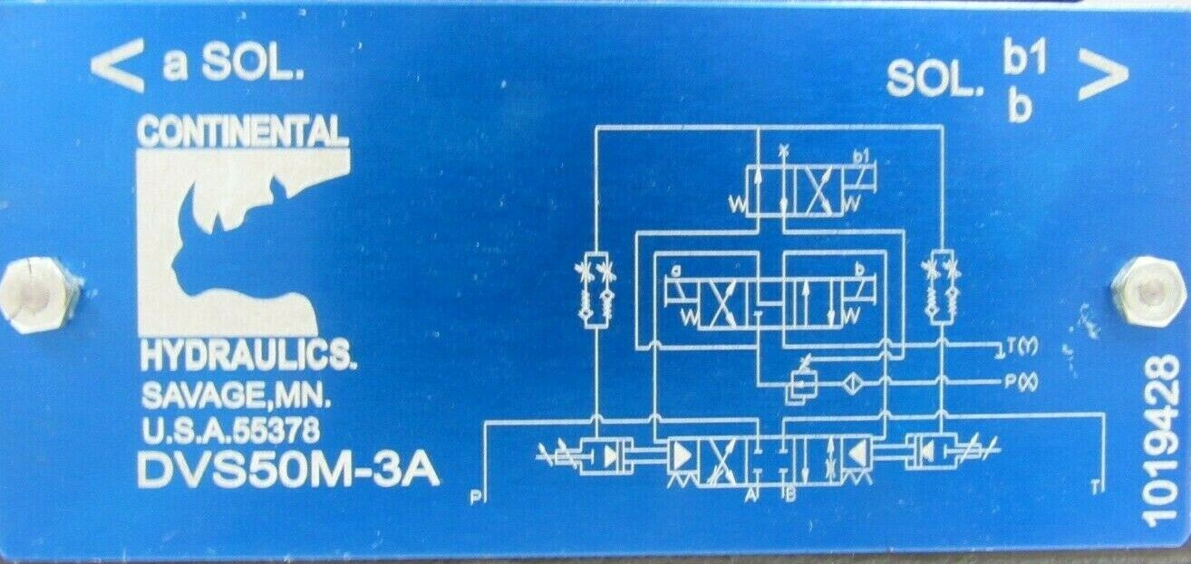 NEW CONTINENTAL HYDRAULICS DVS50M-3A-G1B-60L-E VALVE DVS50M-3A ...