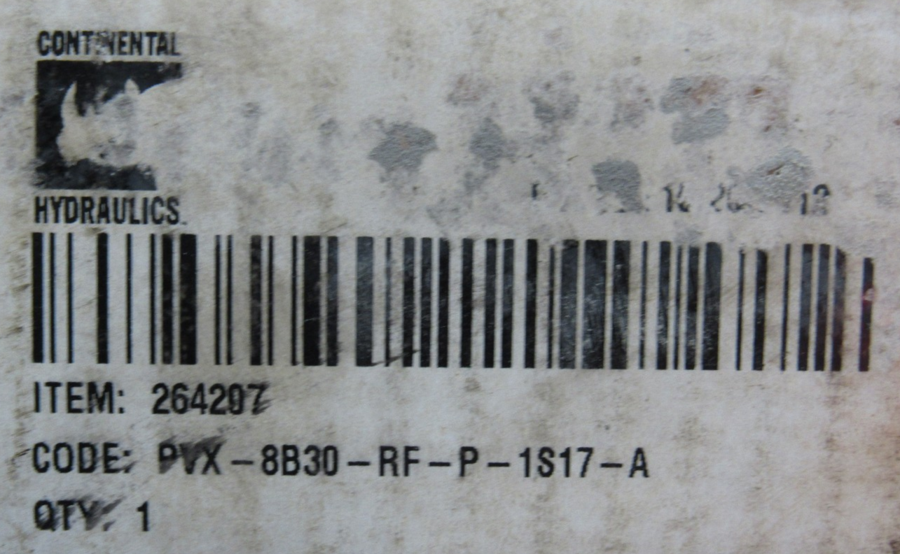 NEW CONTINENTAL HYDRAULICS PVX-8B30-RF-P-1S17-A PUMP 264207 ...