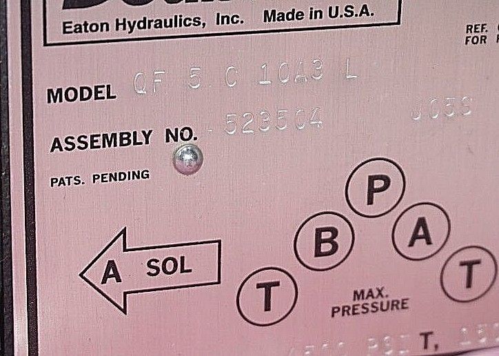 NEW DOUBLE A QF-5-C-10A3-L HYDRAULIC VALVE QF5C10A3L - SB Industrial ...