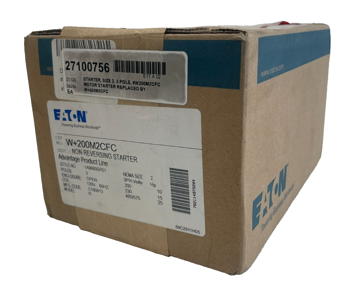 NEW EATON W+200M2CFC NON REVERSING STARTER 120V 60HZ 1A96695R01 - SB ...