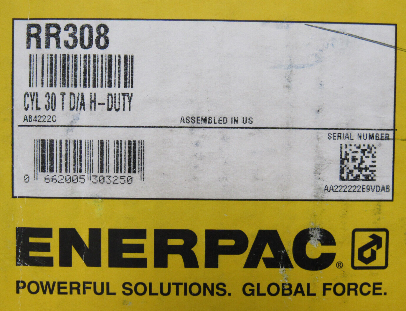 NEW ENERPAC RR308 HYDRAULIC CYLINDER 30 TON - SB Industrial Supply, Inc.