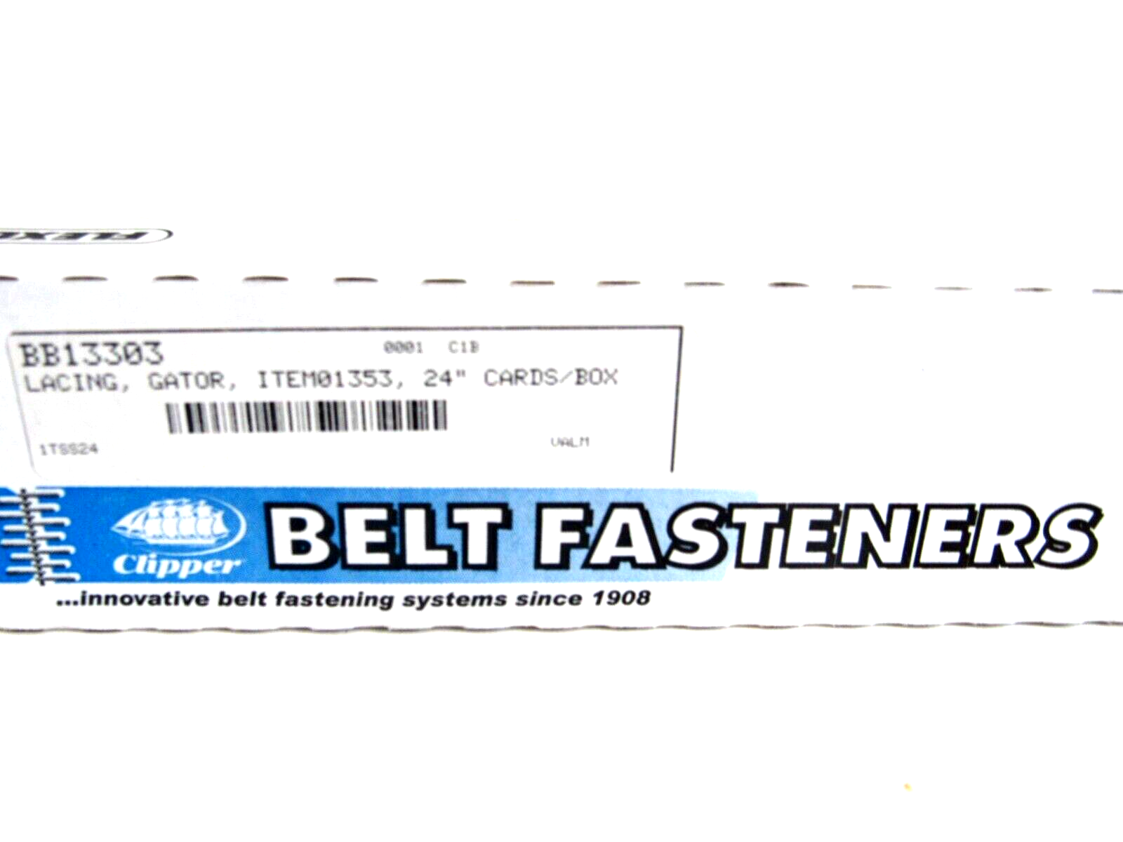 NEW FLEXCO CLIPPER 01353 LACING BELT FASTENERS 10-24" PER BOX UX1SS24 ...