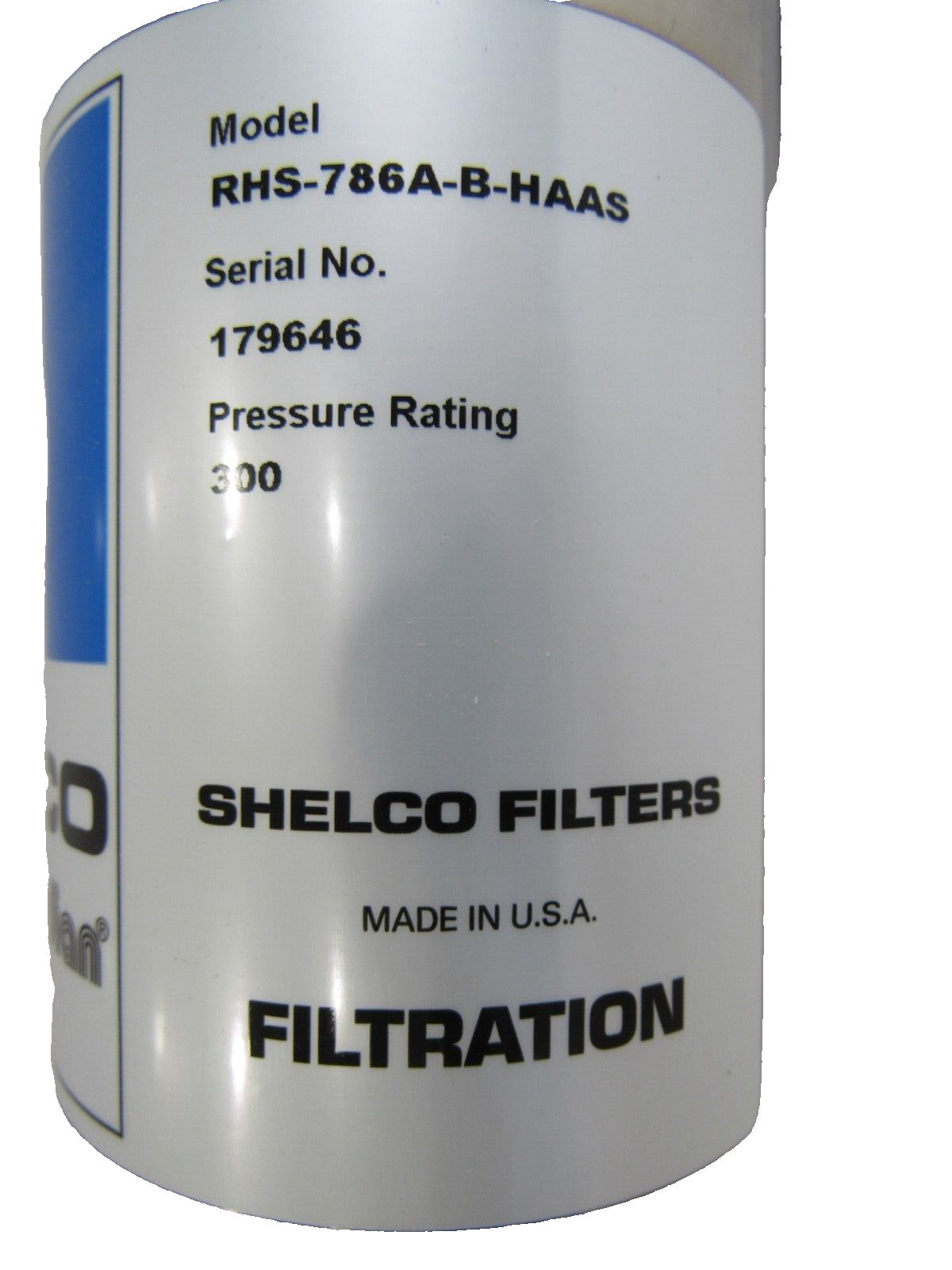 NEW SHELCO FILTERS RHS-786A-B-HAAS STAINLESS STEEL FILTER RHS786ABHAAS ...