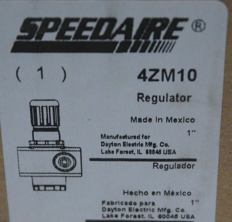 NEW SPEEDAIRE 4ZM10 1" NPT PNEUMATIC REGULATOR - SB Industrial Supply, Inc.