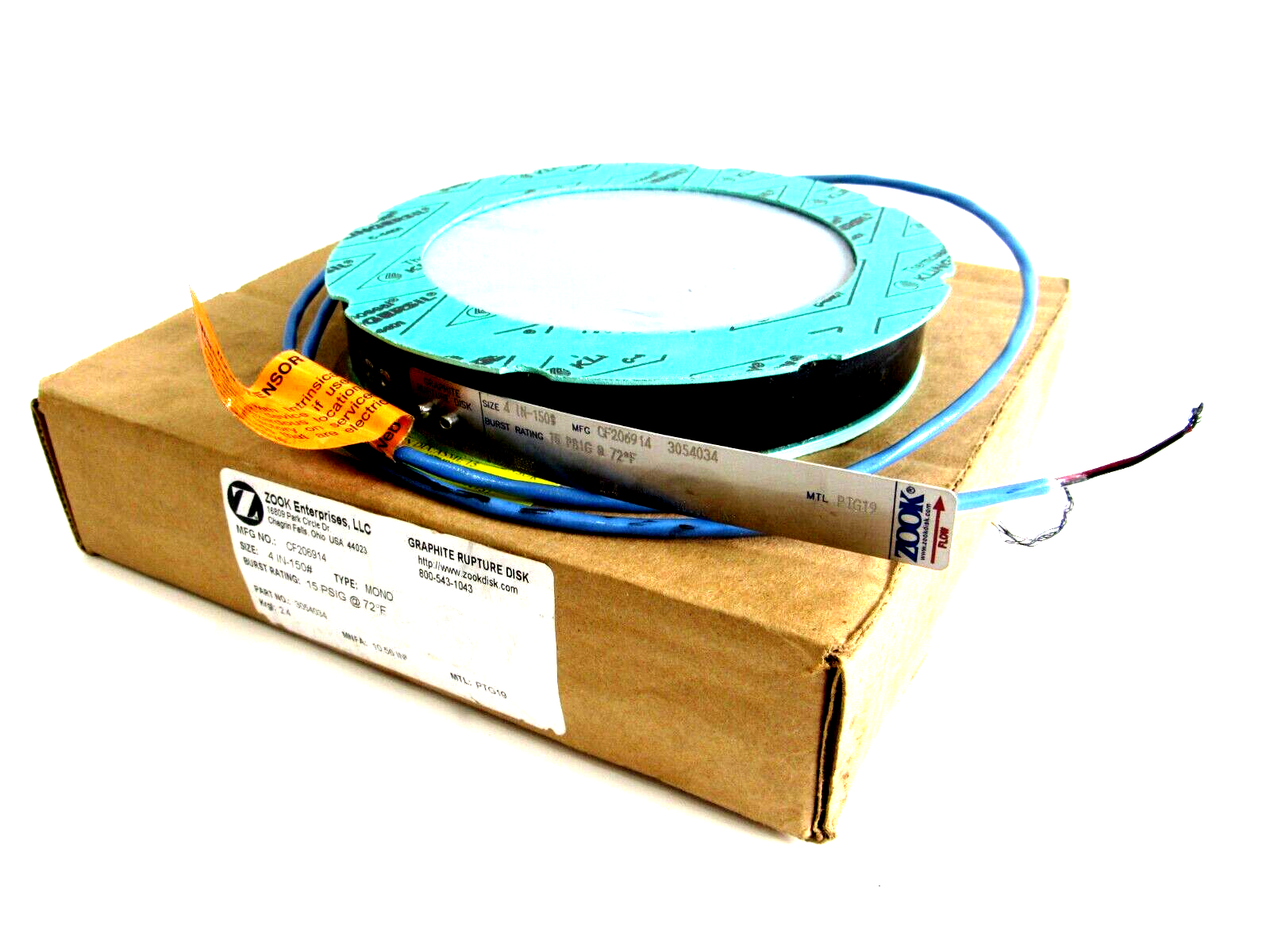 NEW ZOOK ENTERPRISES CF206914 3054034 GRAPHITE RUPTURE DISK 4IN-150 ...