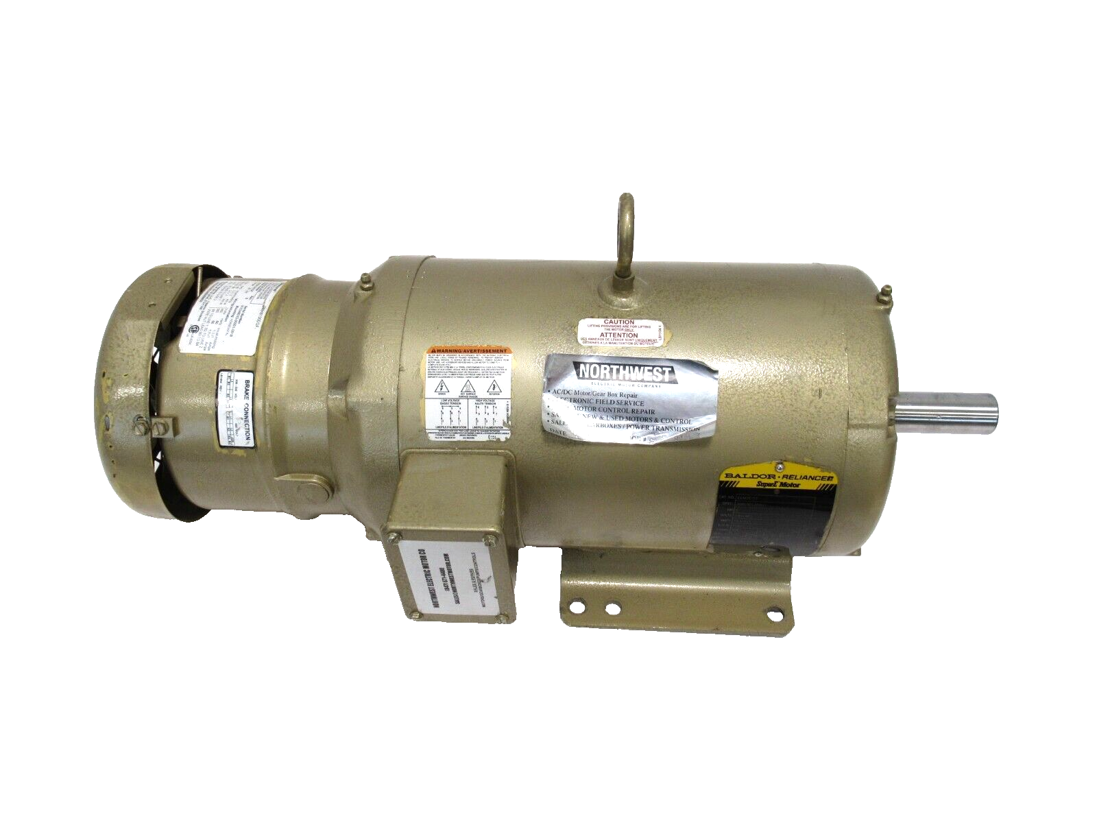 USED BALDOR EBM3615T BRAKE MOTOR 5HP 1750RPM 230/460V 105606100DQF - SB ...