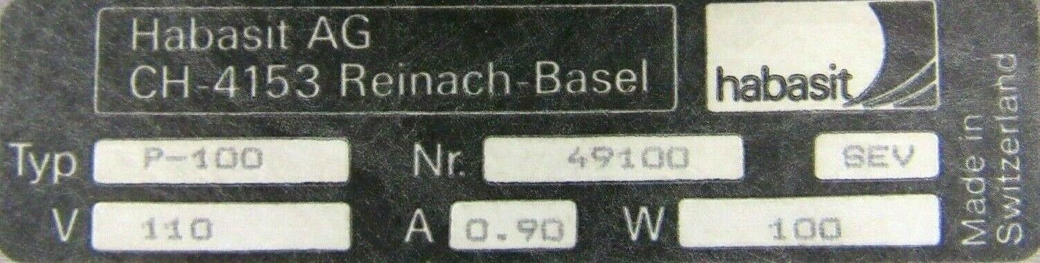 USED HABASIT P-100 HOT PRESSING DEVICE 110V 100W P100 - SB Industrial ...