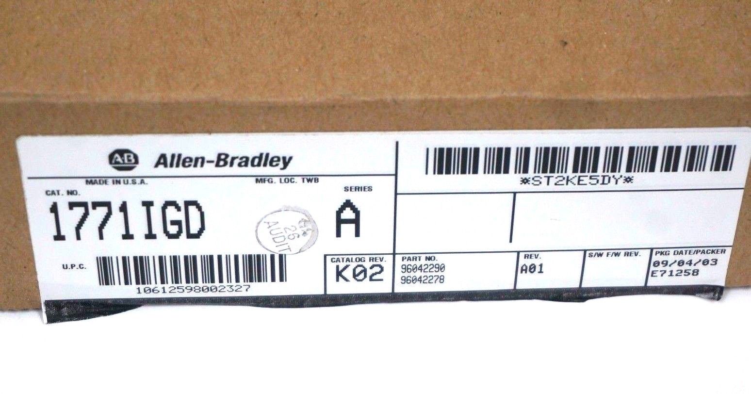NEW ALLEN BRADLEY 1771-IGD INPUT MODULE SER. A, CAT. REV. K02, REV. A01 ...