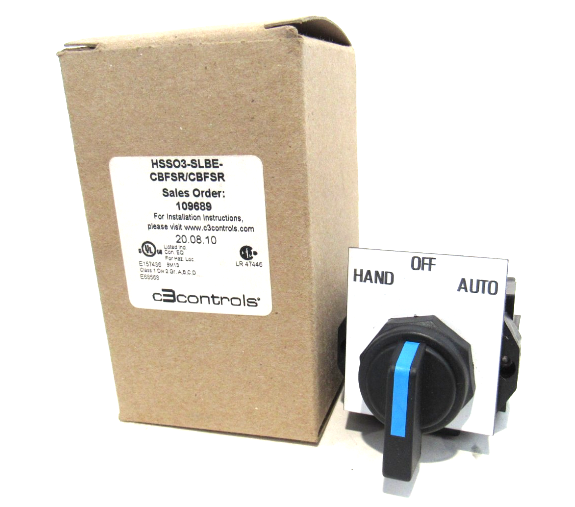 NEW C3 CONTROLS HSS03-SLBE-CBFSR/CBFSR SELECTOR SWITCH 109689 ...