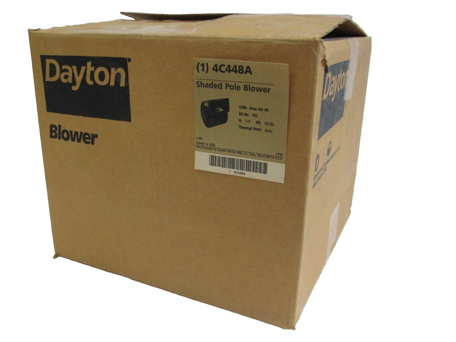 NEW DAYTON 4C448A SHADED POLE BLOWER - SB Industrial Supply, Inc.