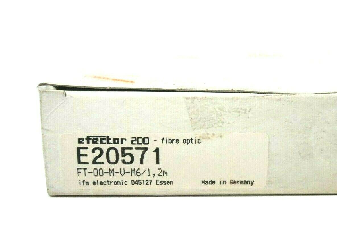 NEW EFECTOR FT-00-M-V-M6 / 1,2M FIBER OPTIC SENSOR E20571 FT00MVM612M - SB Industrial Supply, Inc.