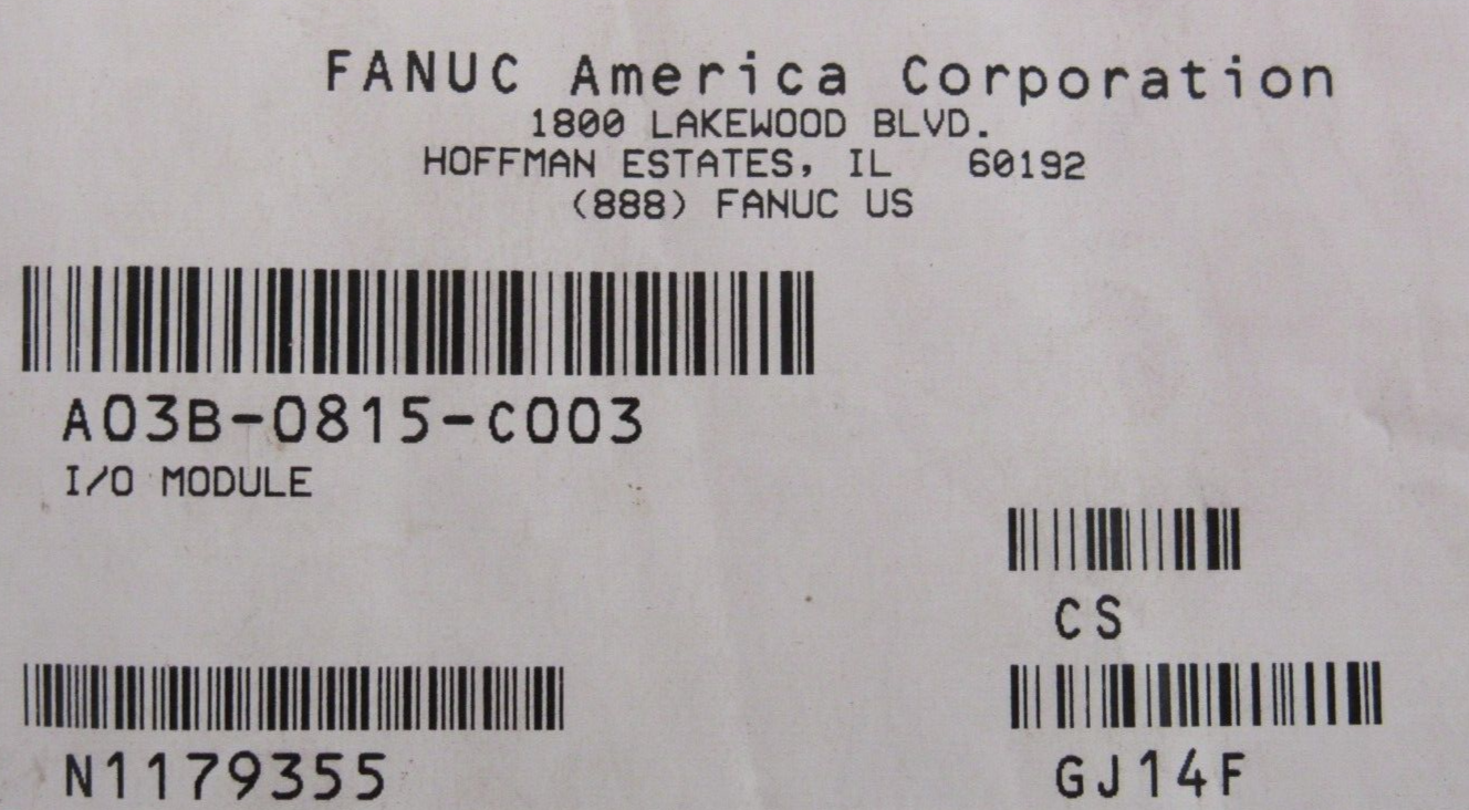 NEW FANUC A03B-0815-C003 I/O MODULE A03B0815C003 - SB Industrial Supply ...