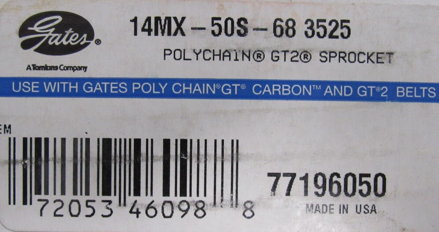 NEW GATES 14MX-50S-68-3525 SPROCKET 14MX50S683525 77196050 - SB ...