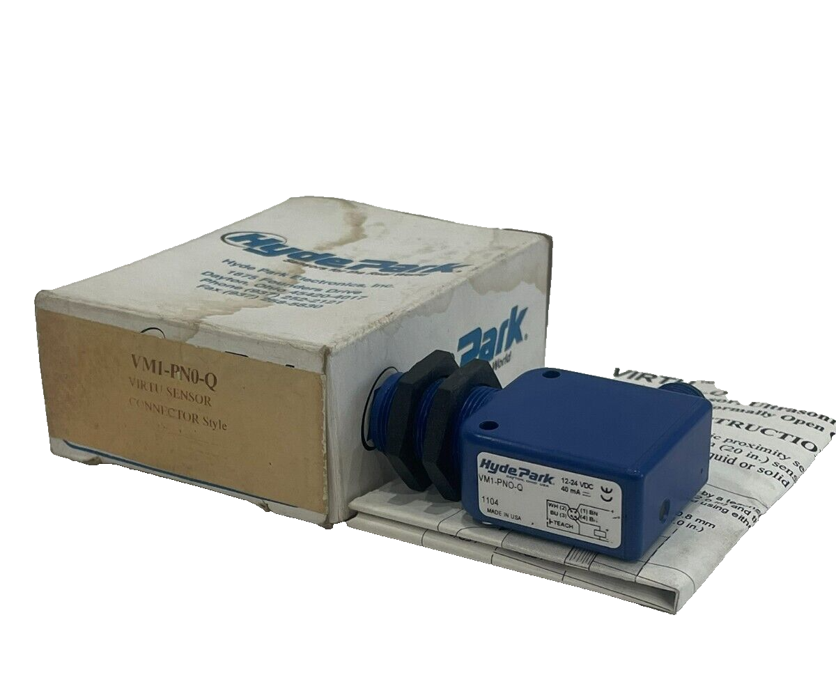 NEW HYDE PARK VM1-PNO-Q ULTRASONIC PROXIMITY SENSOR 12-24VDC VM1PNOQ ...