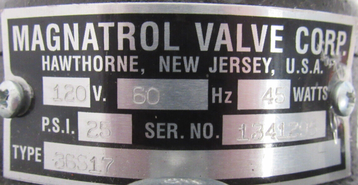 NEW MAGNATROL 36S17 BRONZE SOLENOID VALVE 2" 120V - SB Industrial ...