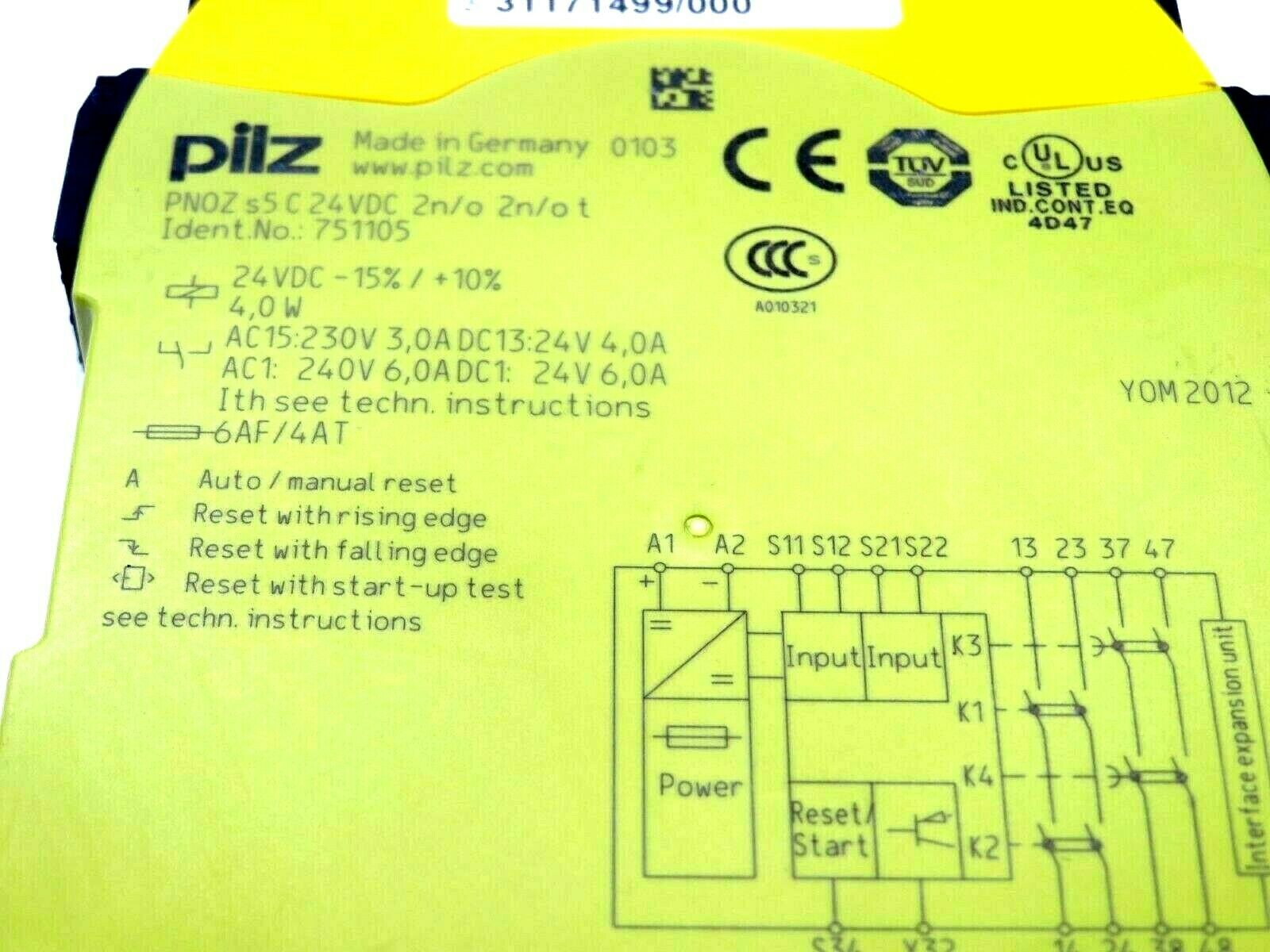 NEW PILZ 751105 SAFETY RELAY PNOZ S5C 24VDC 2N/O 2N/OT - SB Industrial ...