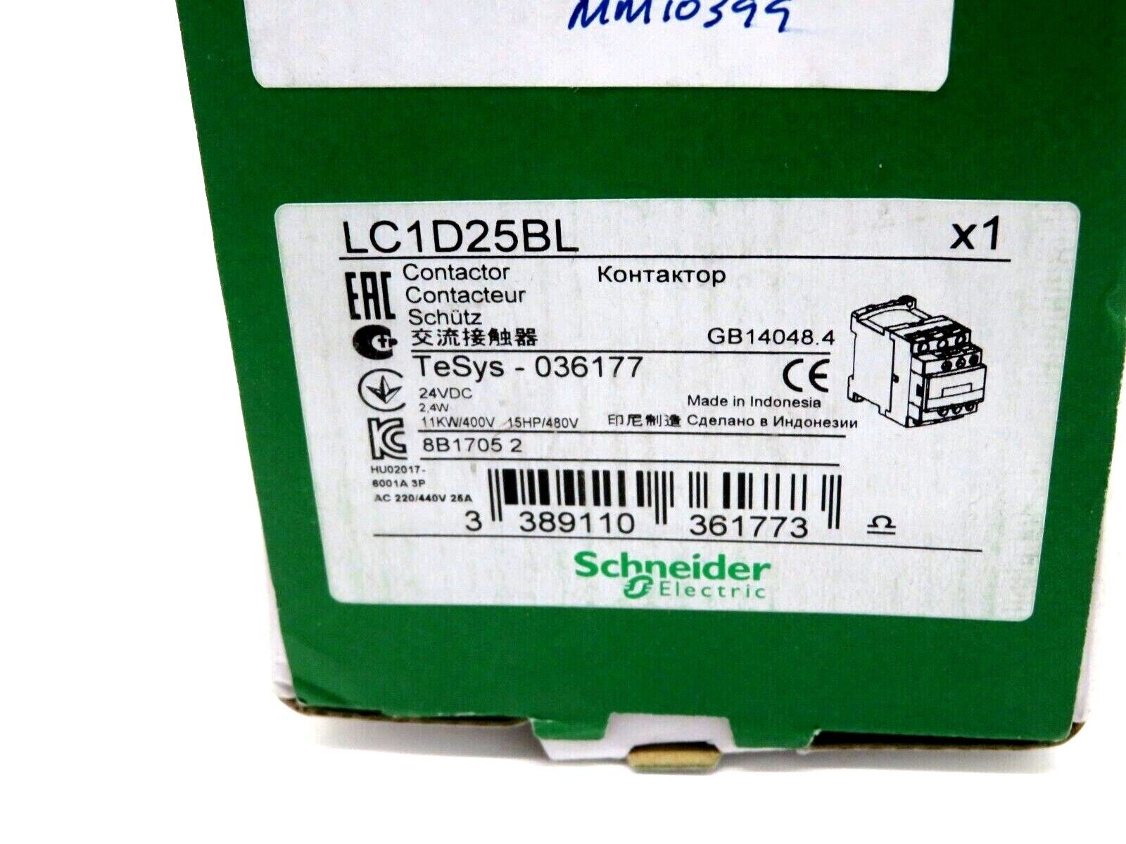 NEW SCHNEIDER ELECTRIC LC1D25BL CONTACTOR 690V 50/60HZ - SB Industrial ...