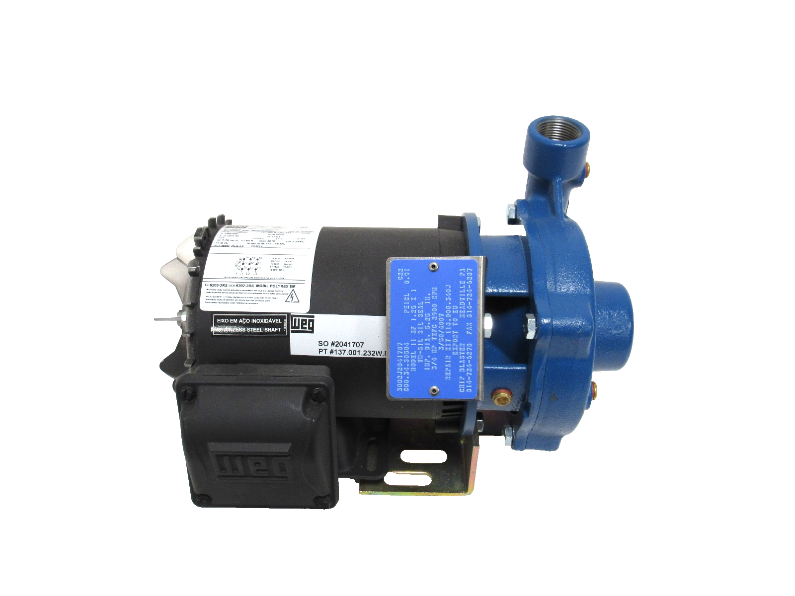 NEW SCOT 11-SF-1.25X1 PUMP 3/4HP 200/400V 11SF125X1 - SB Industrial ...