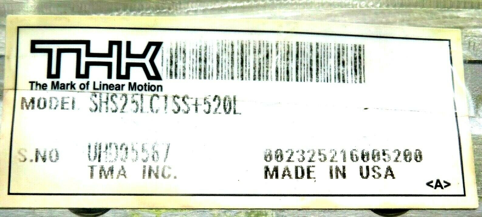 NEW THK SHS25LC1SS+520L LINEAR GUIDE RAIL SHS25LC1SS SHS25LC1SS520L ...