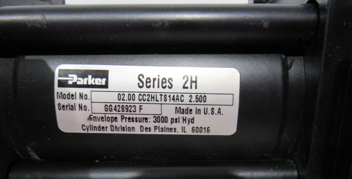 USED PARKER 02.00 CC2HLTS14AC 2.500 CYLINDER SERIES 2H ...