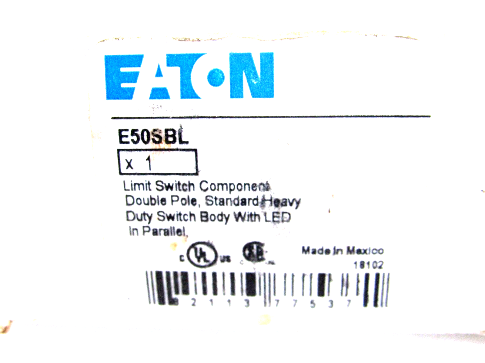 NEW EATON E50SBL SWITCH BODY - SB Industrial Supply, Inc.