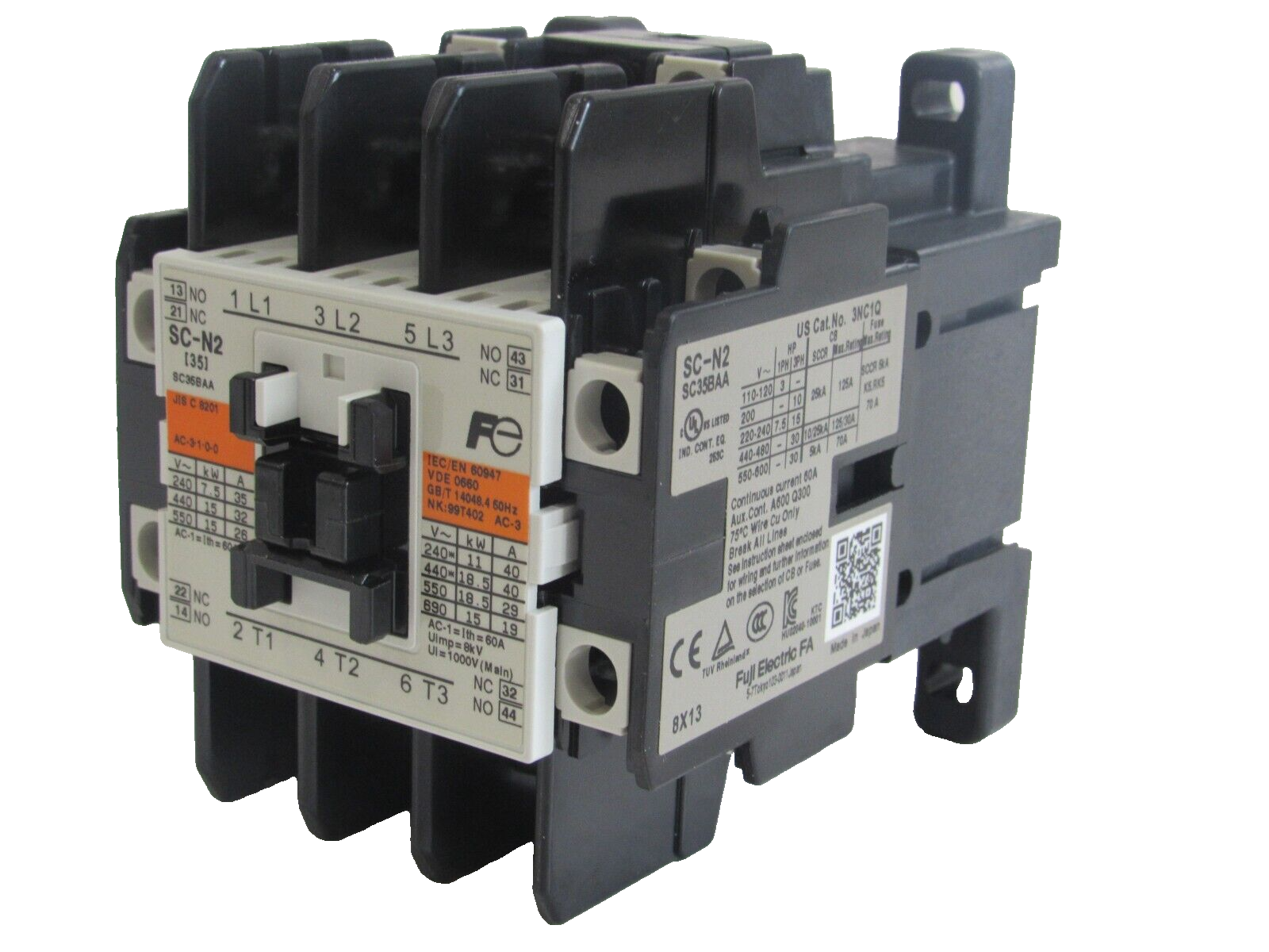 NEW FUJI ELECTRIC SC-N2 CONTACTOR SC35BAA SCN2 - SB Industrial Supply, Inc.