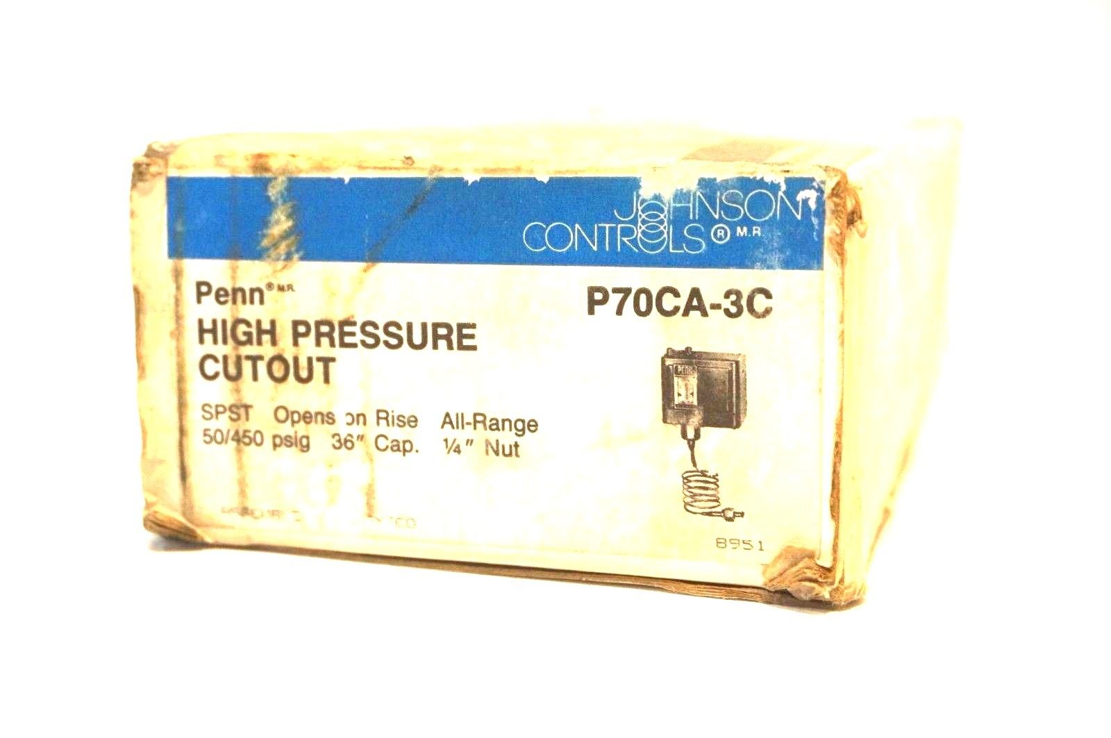 NEW JOHNSON CONTROLS P70CA-3C PRESSURE SWITCH P70CA3C - SB Industrial ...