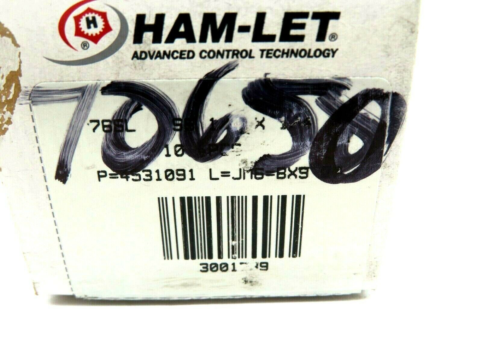 NEW LOT OF 10 HAM-LET 765L 316 1/4 STAINLESS STEEL FITTINGS - SB ...