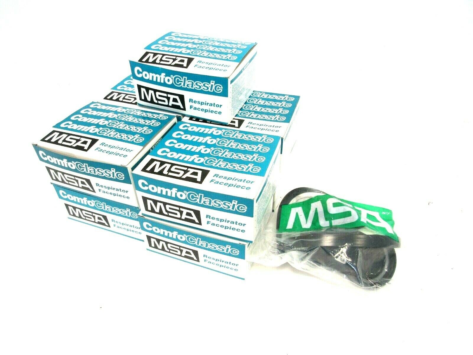 NEW LOT OF 9 MSA 808074 COMFO CLASSIC HALF MASK RESPIRATOR MEDIUM - SB ...