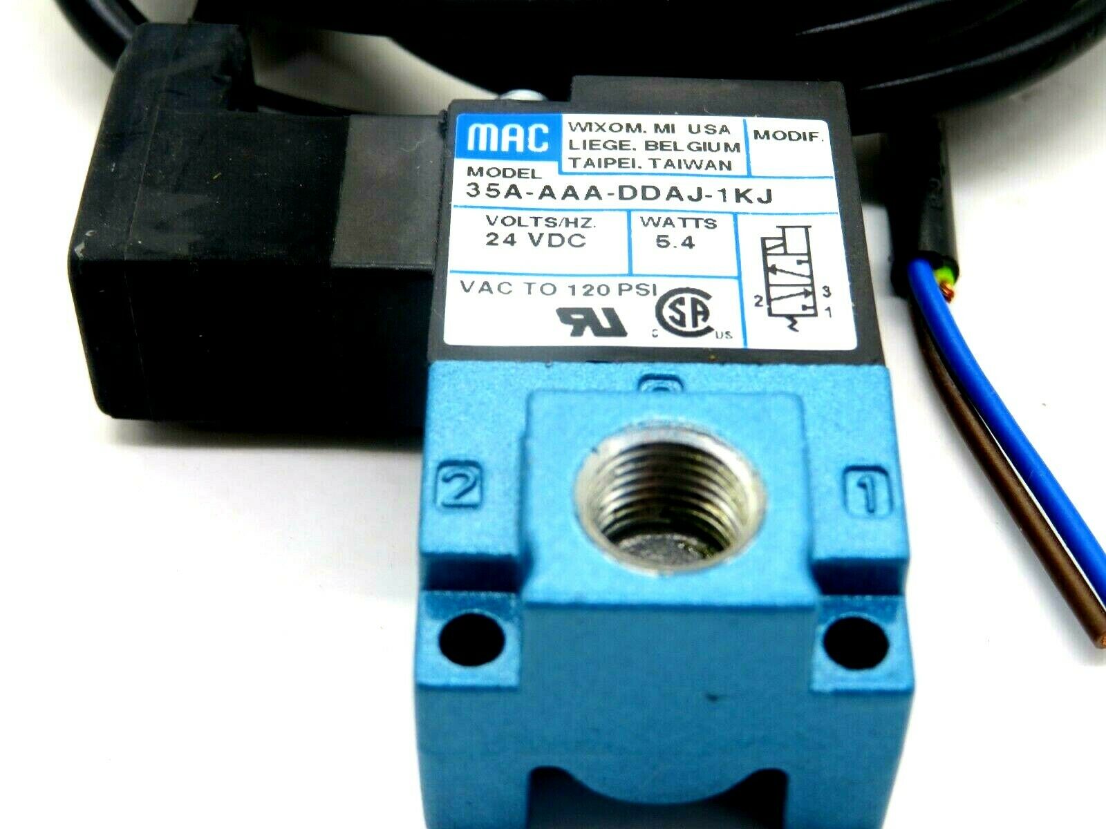 NEW MAC 35A-AAA-DDAJ-1KJ SOLENOID VALVE 24VDC 35AAAADDAJ1KJ - SB ...