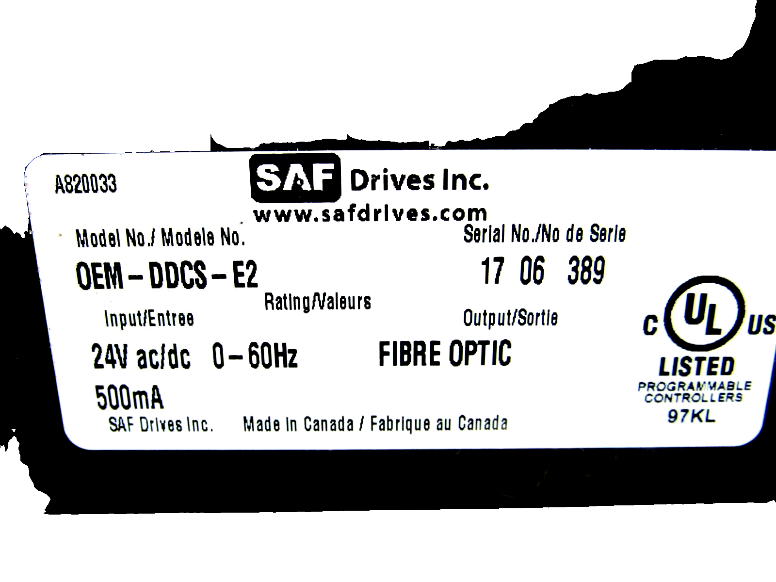 NEW SAFPHIRE 0EM-DDCS-E2 FIBER OPTIC MODULE 0EMDDCSE2 - SB Industrial ...
