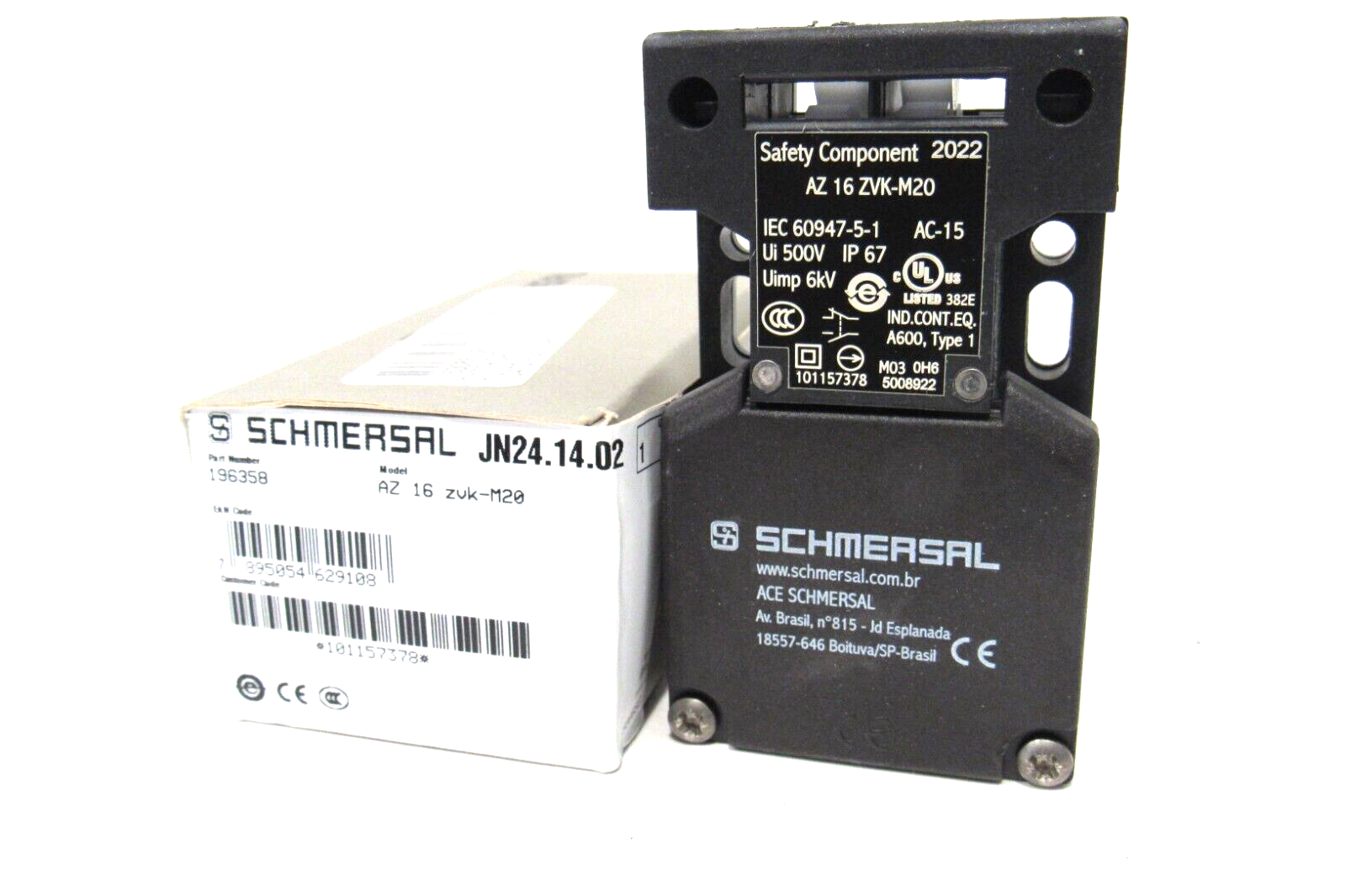 NEW SCHMERSAL AZ 16 ZVK-M20 SAFETY SWITCH AZ16ZVKM20 - SB Industrial ...