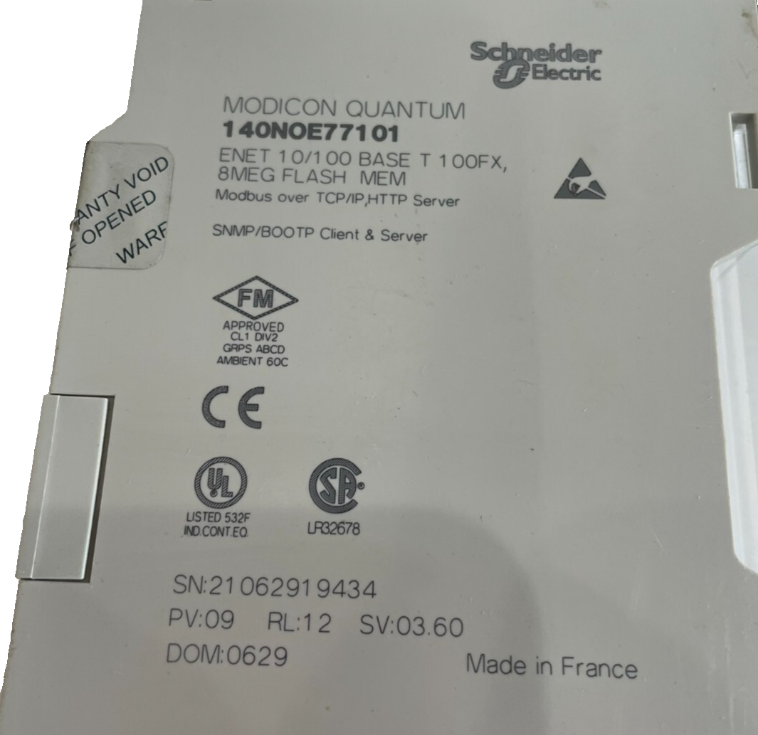 NEW SCHNEIDER ELECTRIC / MODICON 140NOE77101 QUANTUM ETHERNET MODULE ...