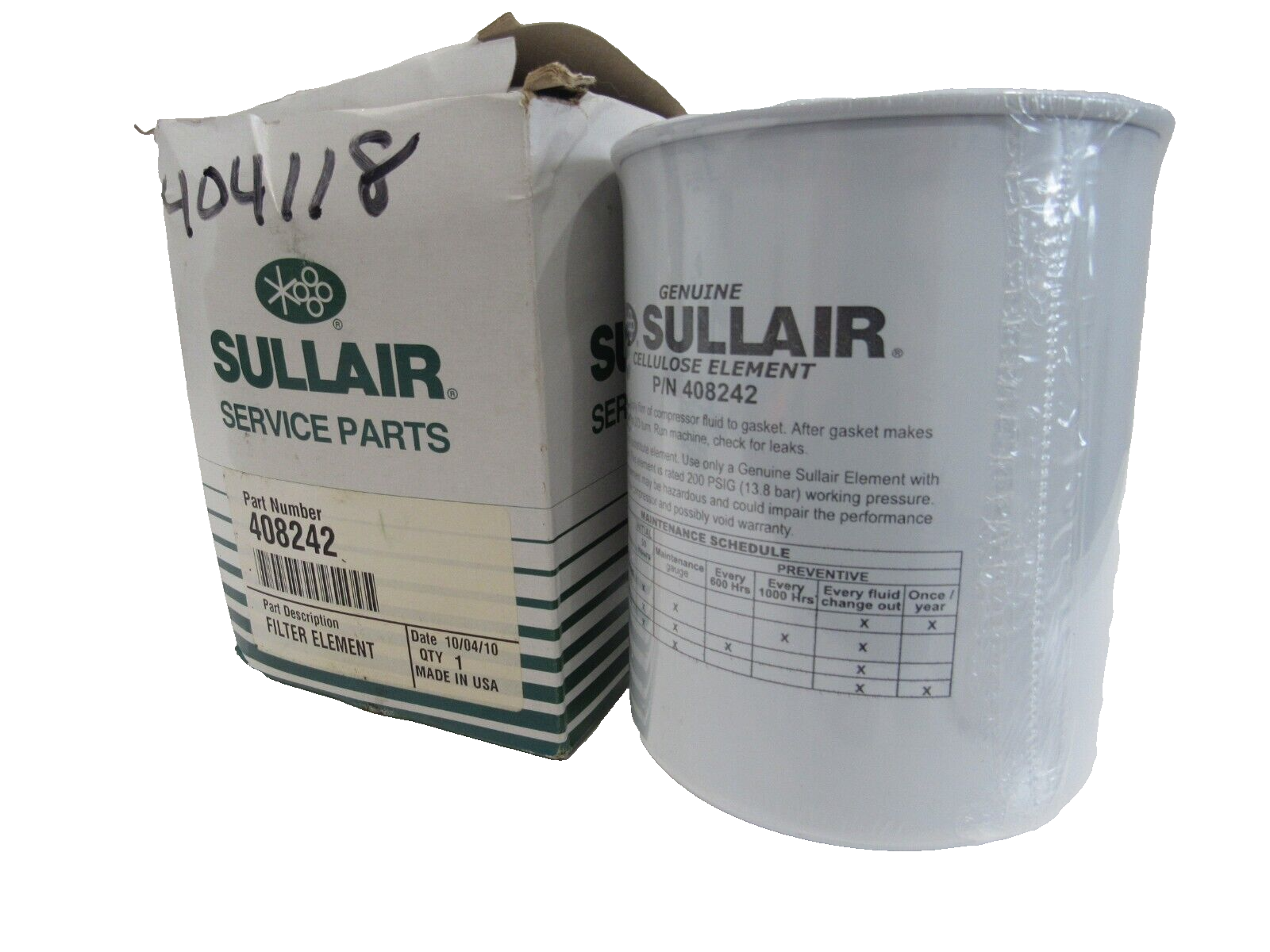 NEW SULLAIR 408242 FILTER ELEMENT - SB Industrial Supply, Inc.