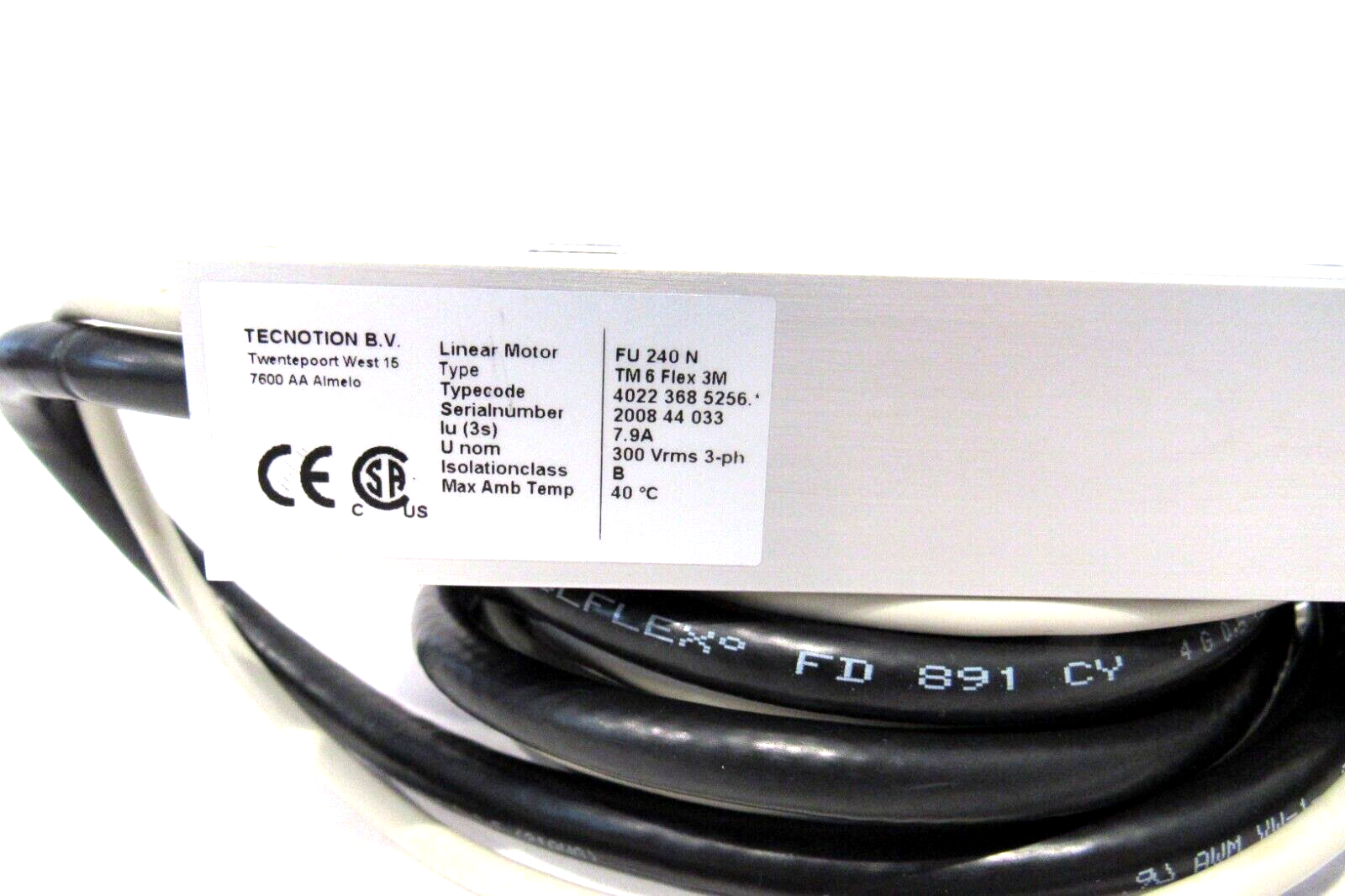 NEW TECNOTION TM 6 FLEX 3M LINEAR MOTOR 4022 368 5256 TM6FLEX3M - SB ...