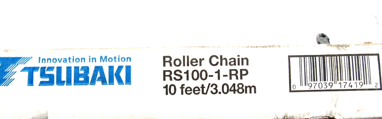 NEW TSUBAKI RS100-1-RP ROLLER CHAIN 10' RS1001RP - SB Industrial Supply ...