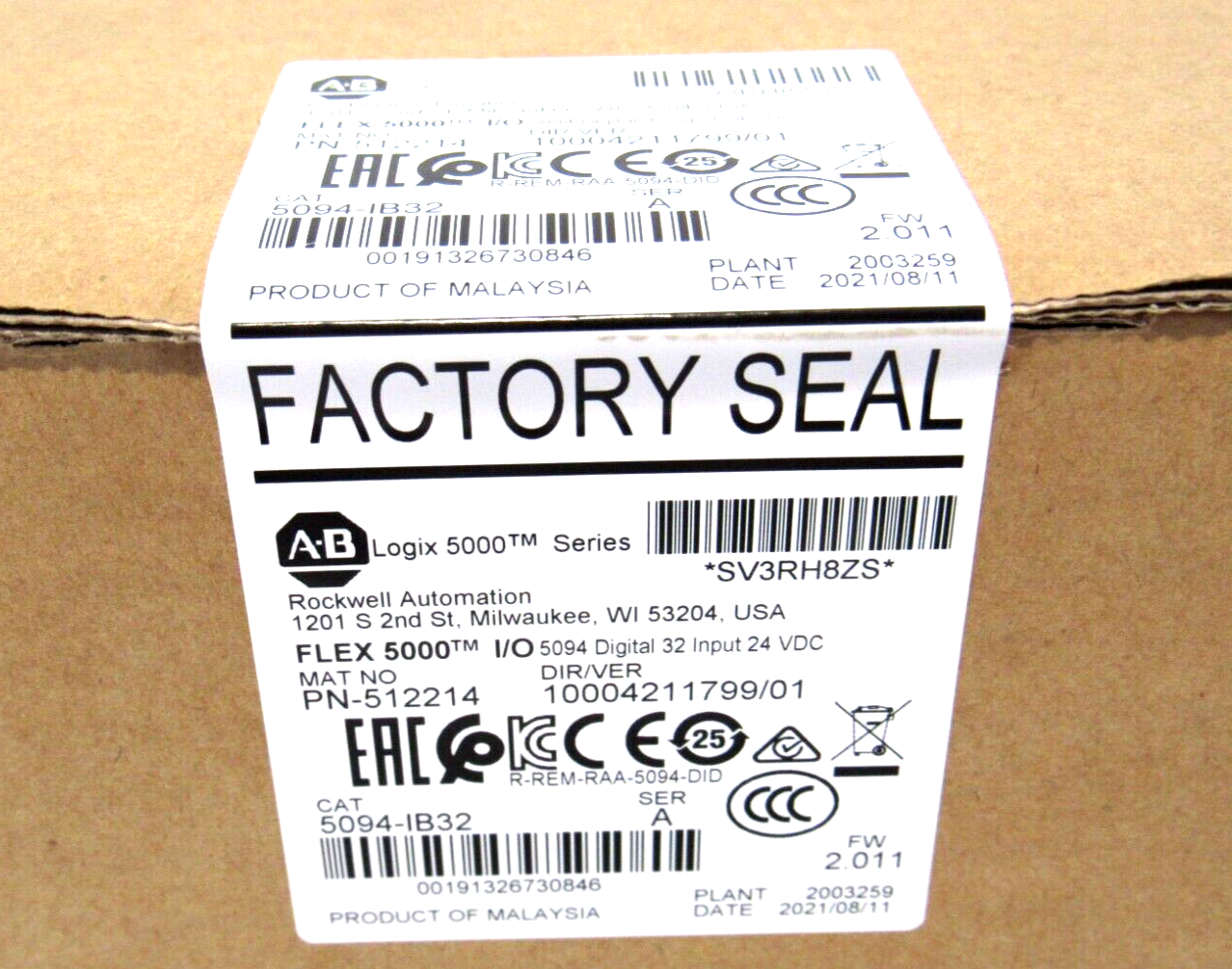 SEALED ALLEN BRADLEY 5094-IB32 INPUT MODULE SER.A 5094IB32 NEW SURPLUS ...