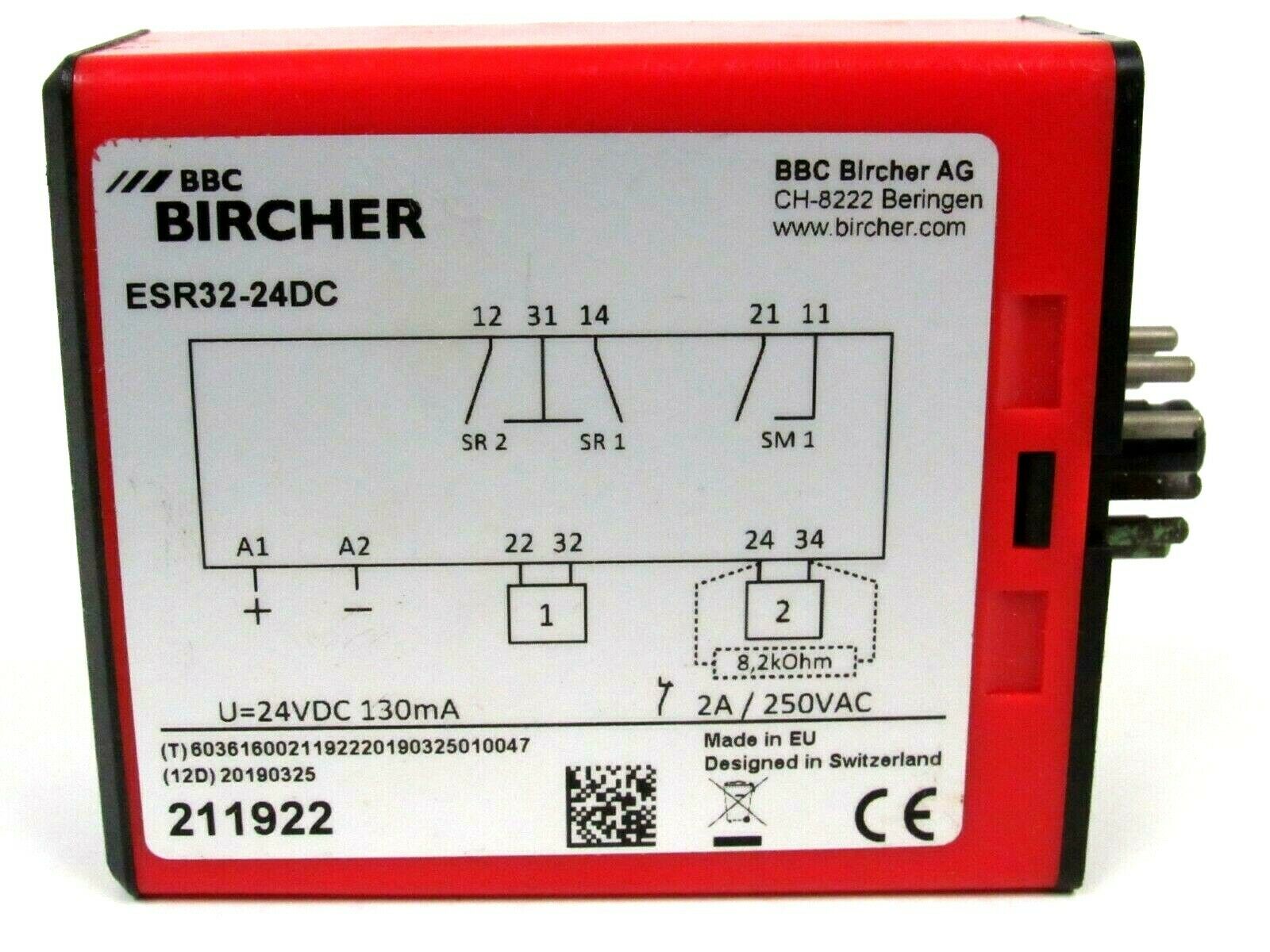 USED BIRCHER ESR32-24DC 211922 EVALUATION UNIT ESR3224DC - SB ...