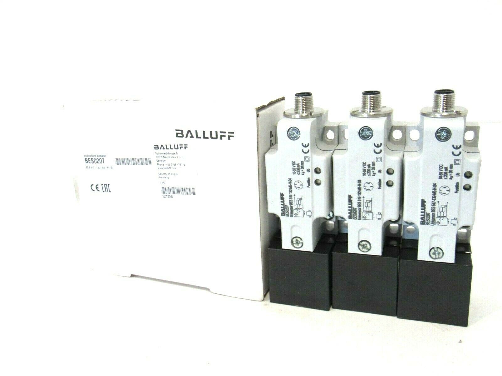 LOT OF 3 NEW BALLUFF BES 517-132-M5-H-S4 INDUCTIVE SENSORS BES0207 ...