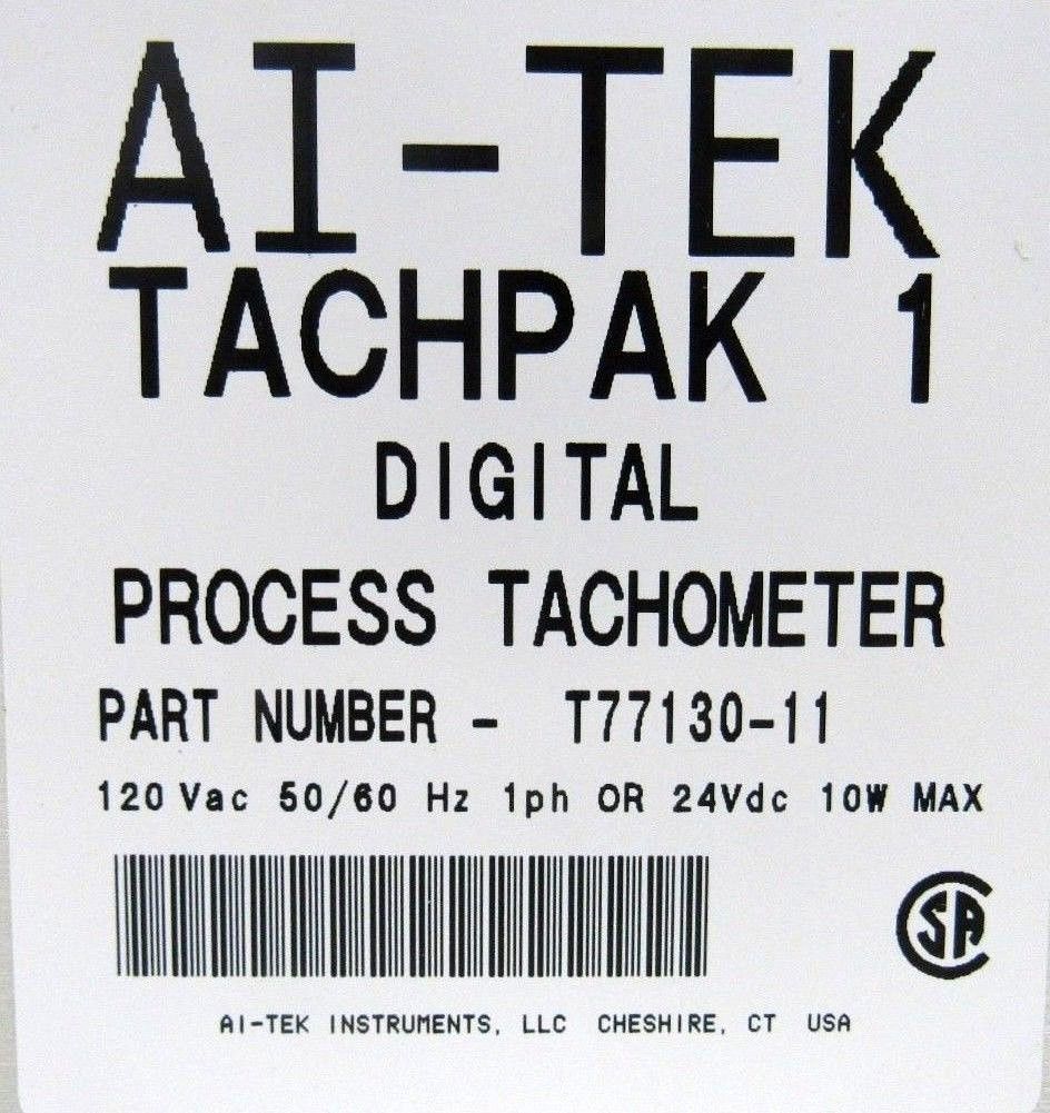NEW AI TEK T77130-11 TACHPAK 1 PROCESS TACHOMETER T7713011 - SB ...
