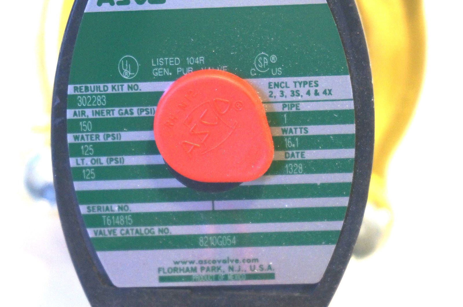 NEW ASCO 8210G054 SOLENOID VALVE - SB Industrial Supply, Inc.