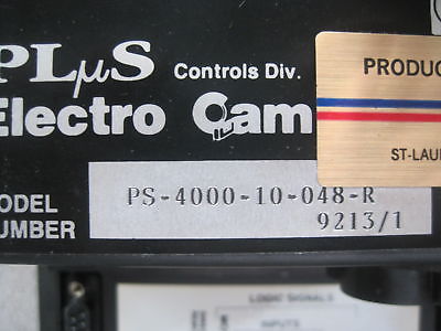NEW ELECTRO CAM PROGRAMMABLE LIMIT SWITCH PS4000-10-048 - SB Industrial ...