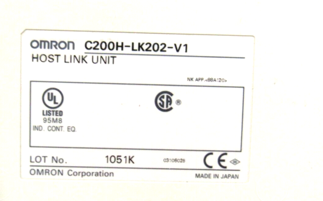 NEW OMRON C200H-LK202-V1 HOST LINK UNIT C200HLK202V1 - SB Industrial ...