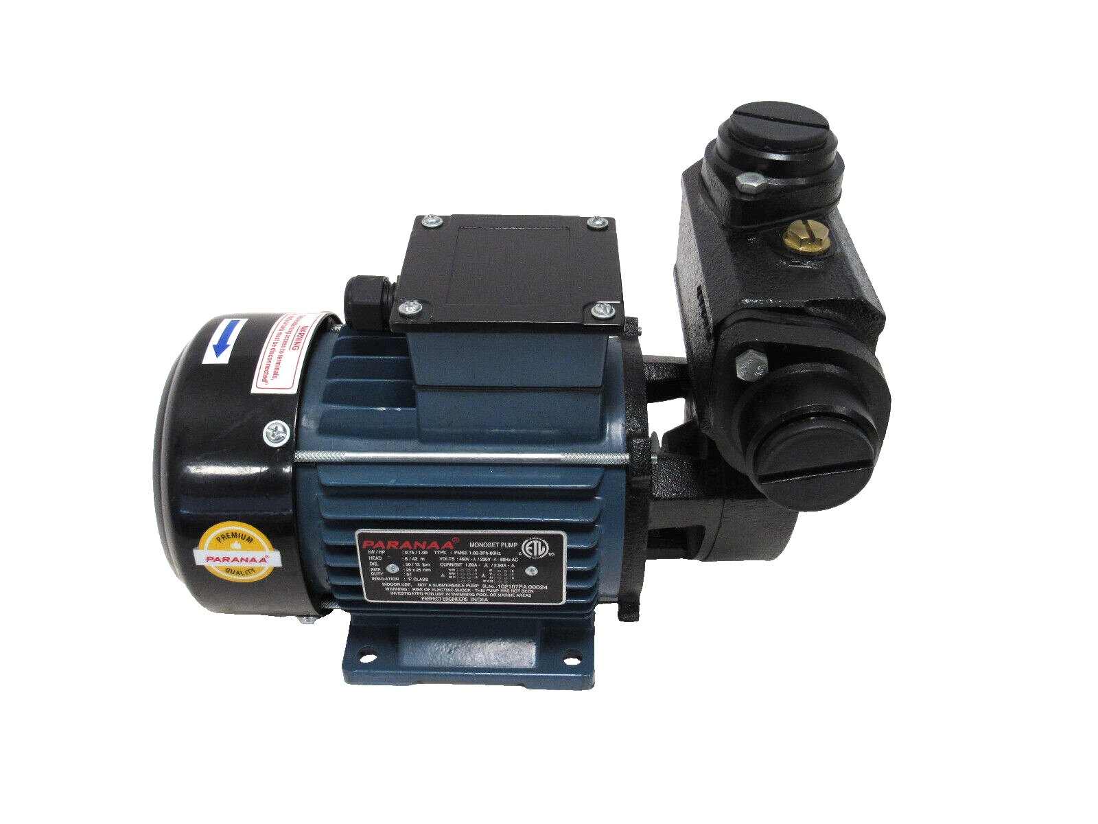 NEW PARANNA PMSE MONOSET PUMP 1HP 460/230V PMSE-1.00-3PH-60HZ - SB ...