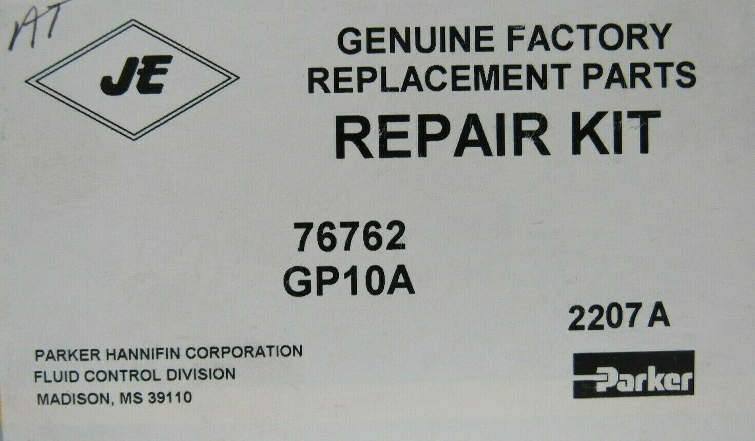 NEW PARKER 76762 REPAIR KIT GP10A - SB Industrial Supply, Inc.