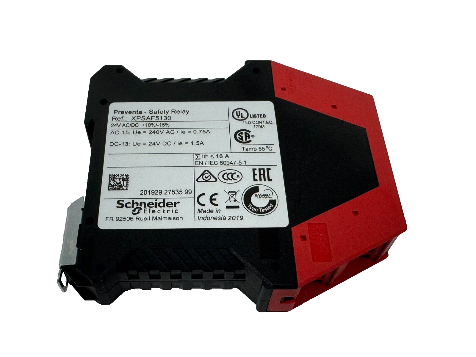 NEW SCHNEIDER ELECTRIC XPSAF5130 SAFETY RELAY 24VAC/DC XPS-AF - SB ...