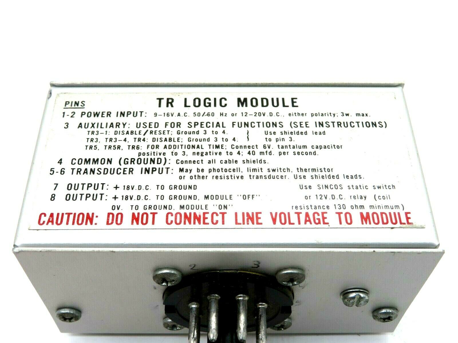 USED MICRO SWITCH TR4-2 MODULE 15V 50/60HZ 8PIN TR42 - SB Industrial ...