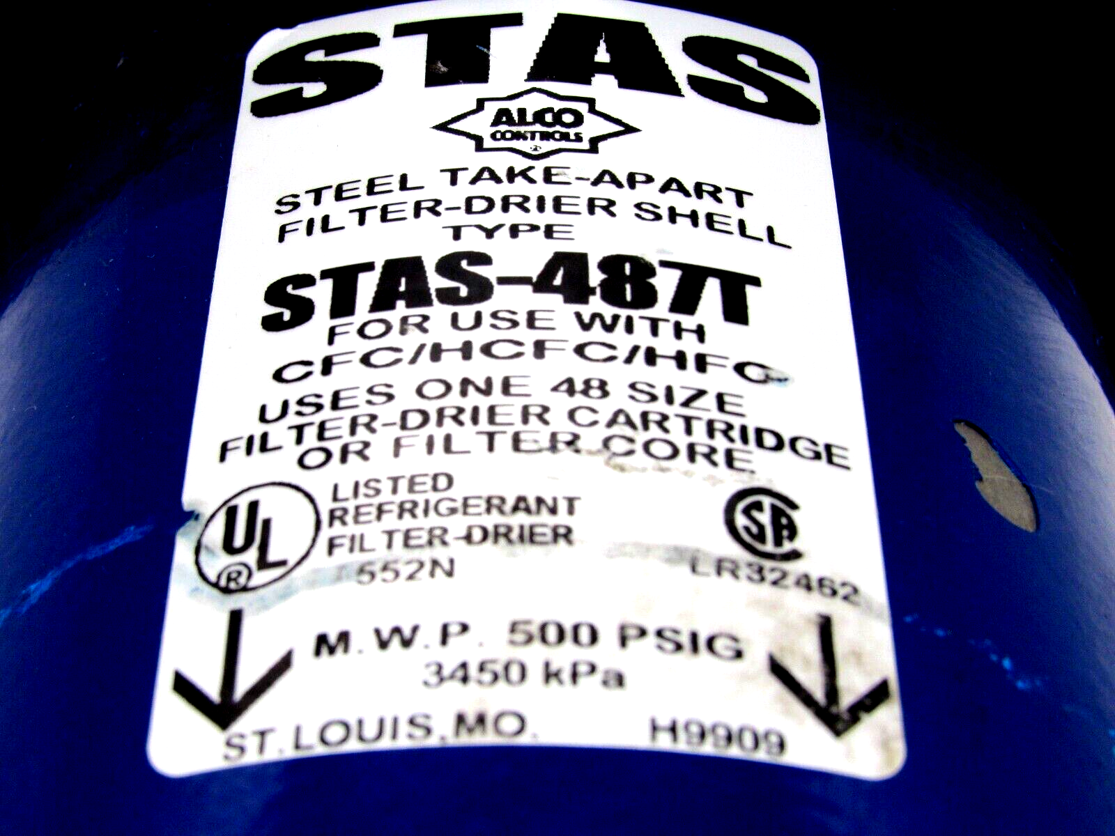 NEW ALCO CONTROLS STAS-487T STEEL TAKE-APART FILTER DRYER STAS487T - SB Industrial Supply, Inc.